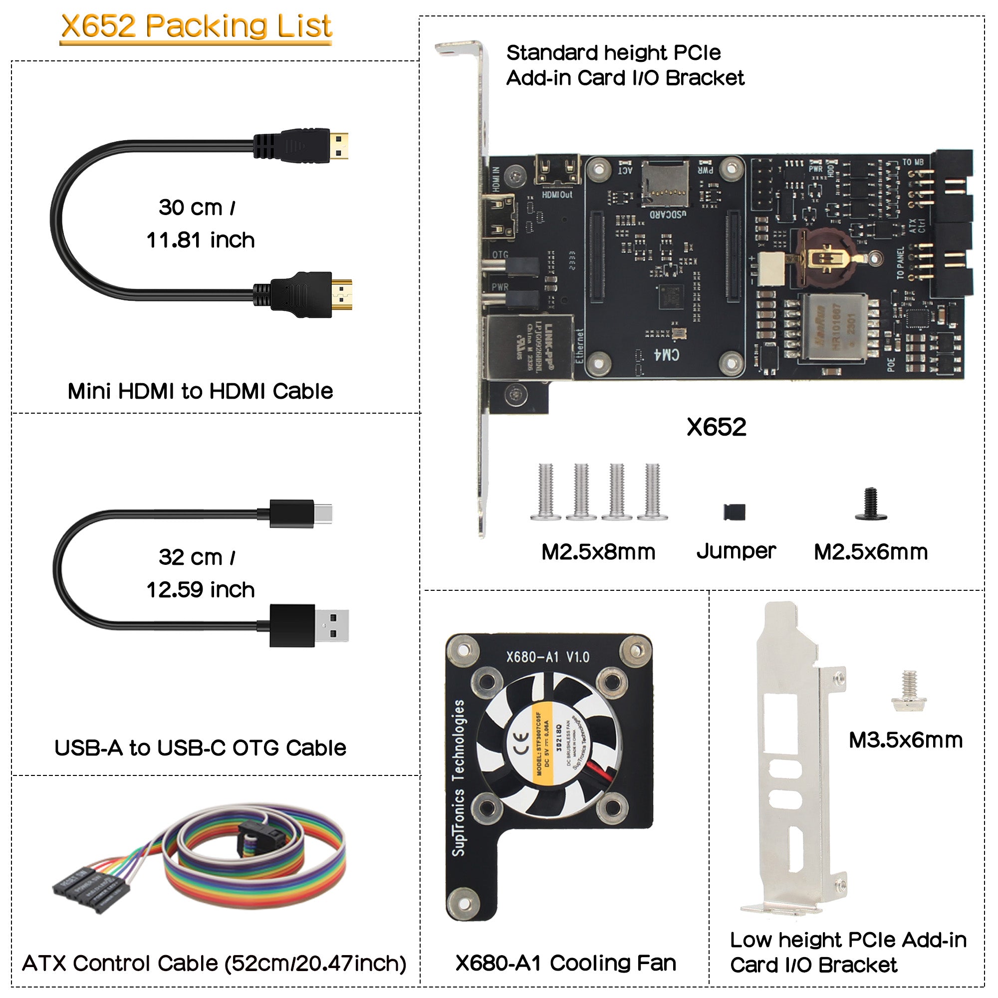 Geekworm X652 V1.0 Open Source KVM Over IP Kit PCIe Version NVMe SSD S