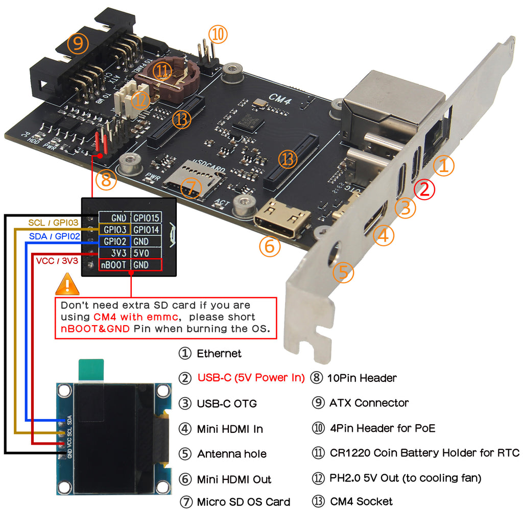 Geekworm X650 Open Source Kvm Over Ip Kit For Raspberry Pi Compute Mod