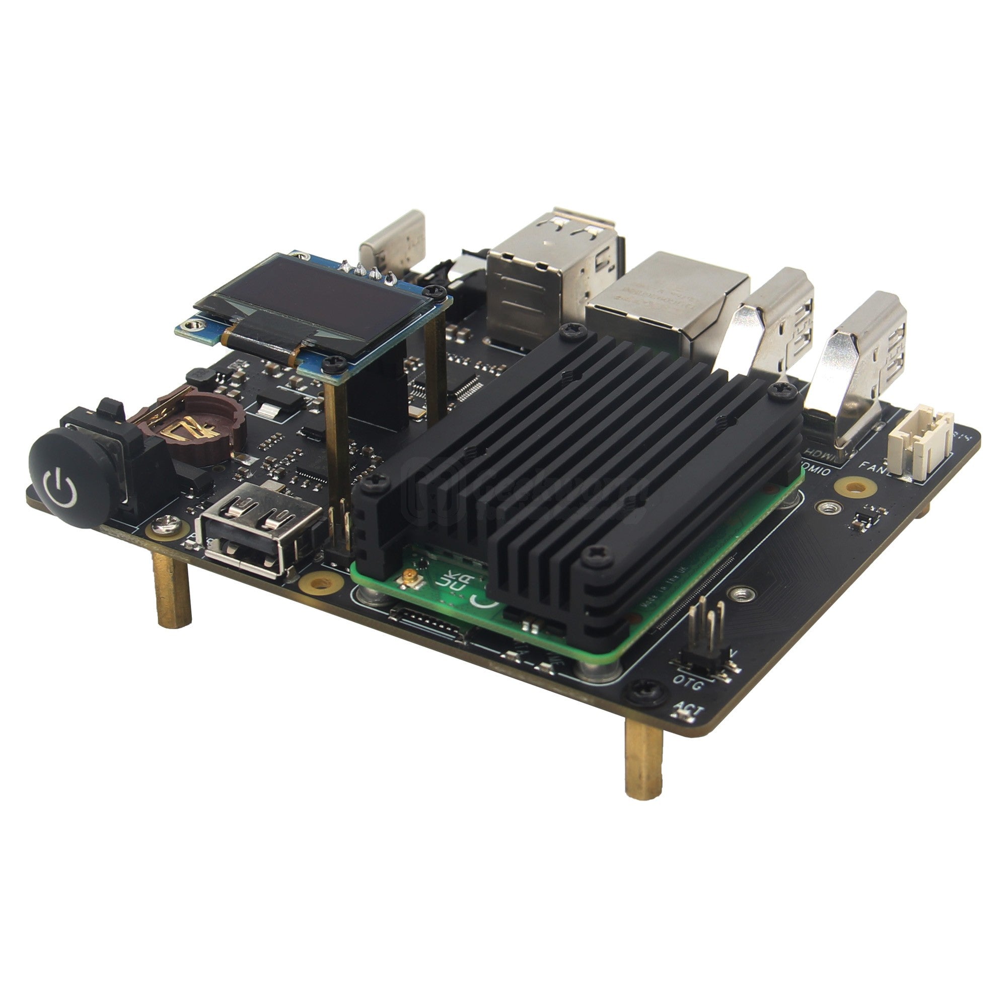 Geekworm NASPi CM4-M2 SATA&NVMe SSD NAS Kit for Raspberry Pi Compute M