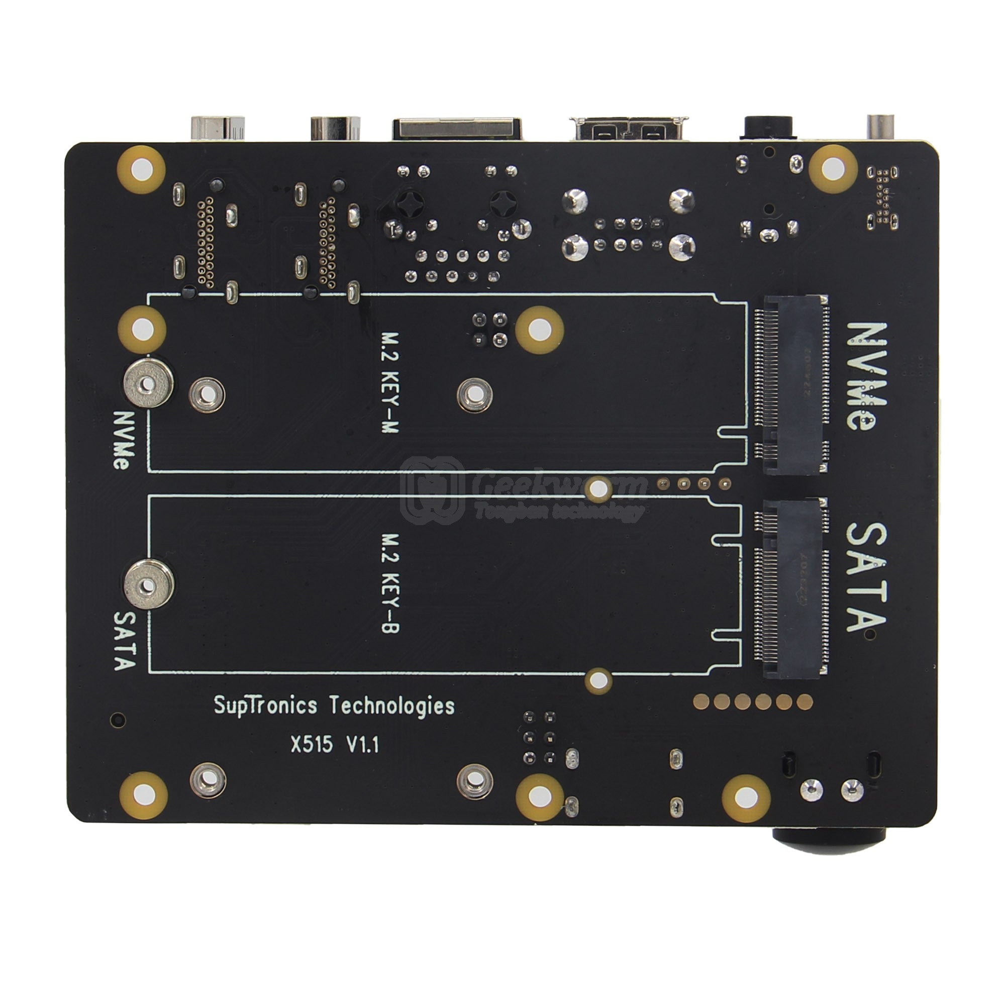 Geekworm X515 M2 SATA&NVMe SSD Expansion Board for Raspberry Pi Comput