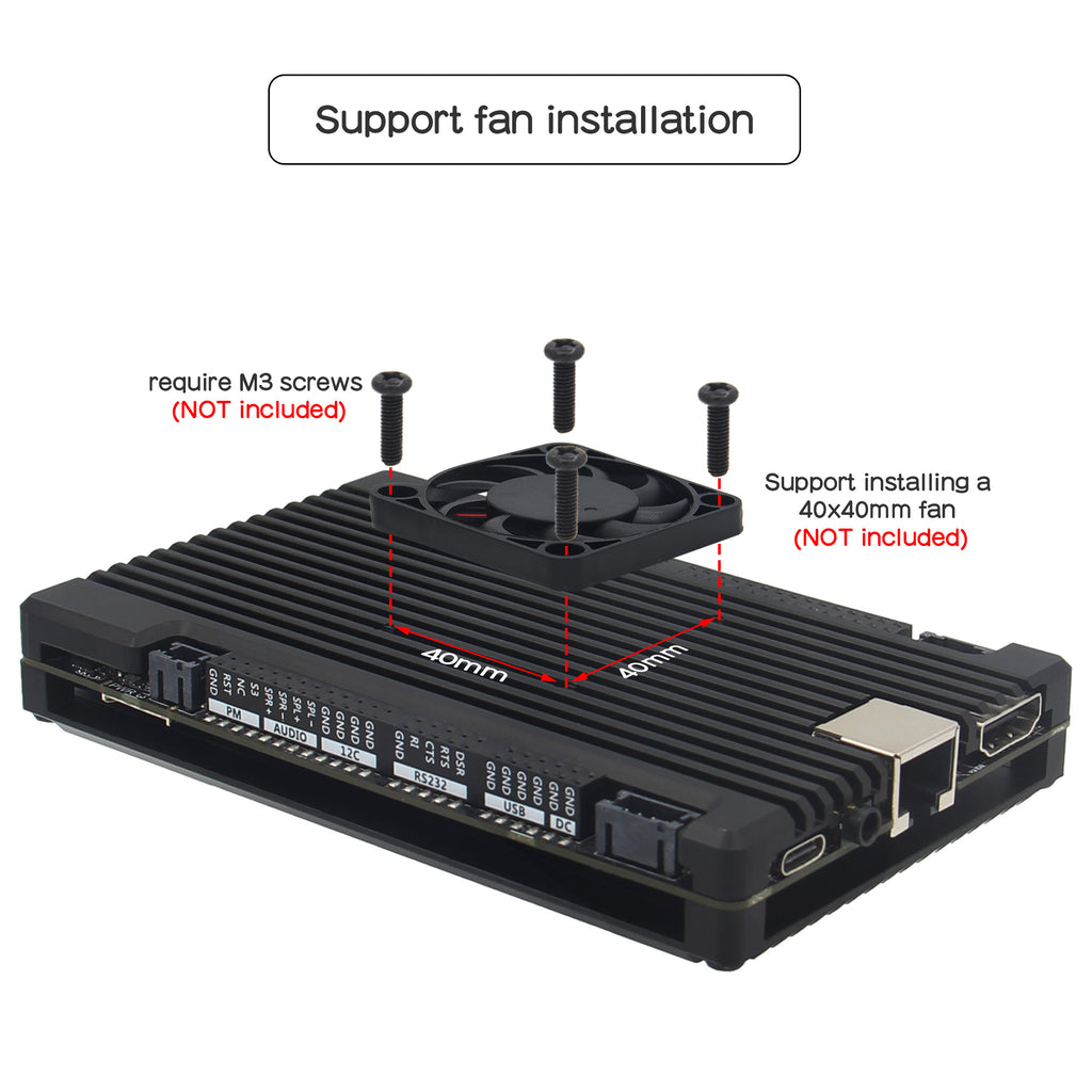 Geekworm Aluminum Alloy Passive Cooling Case for LattePanda 3 Delta