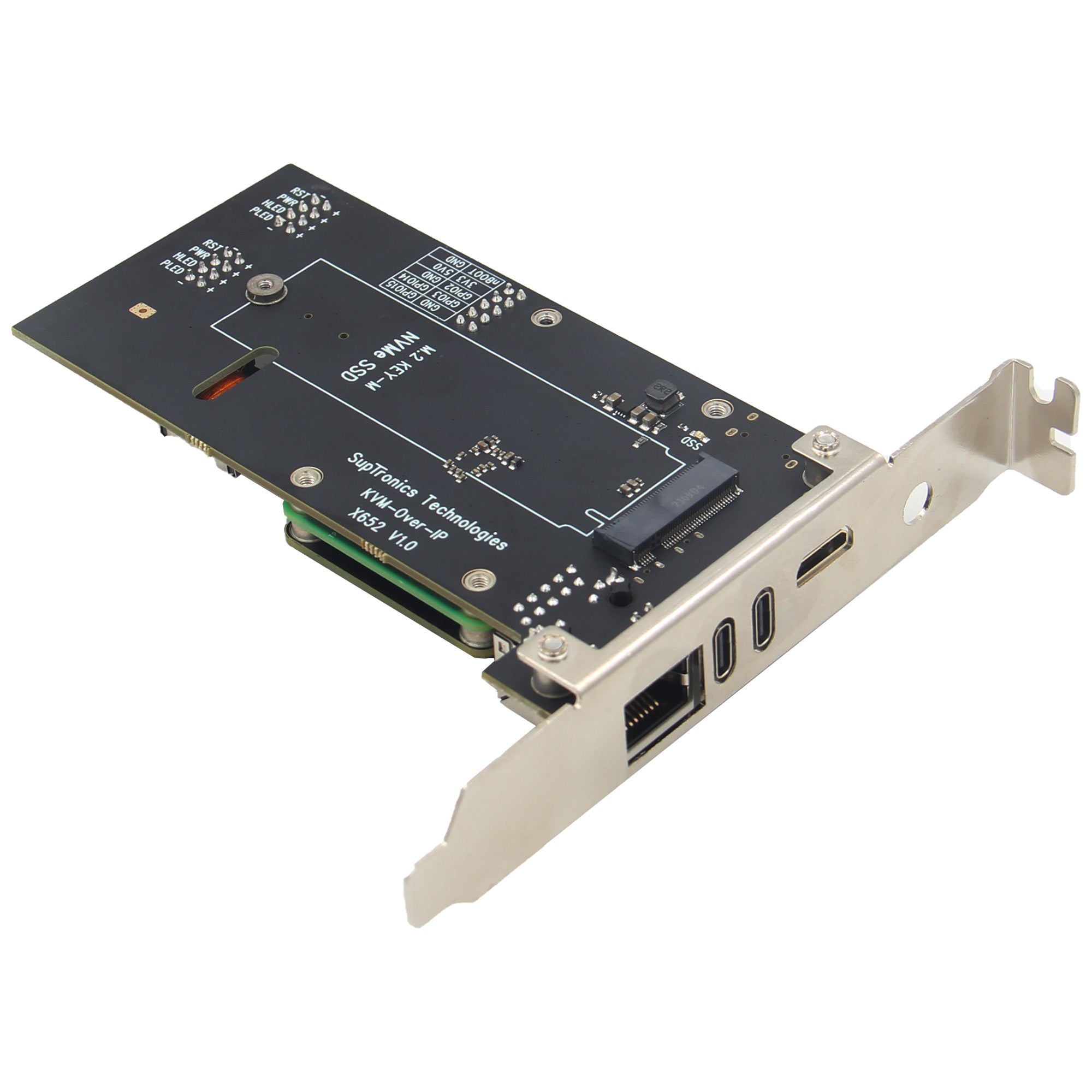 Geekworm X652 V1.0 Open Source KVM Over IP Kit PCIe Version NVMe SSD S