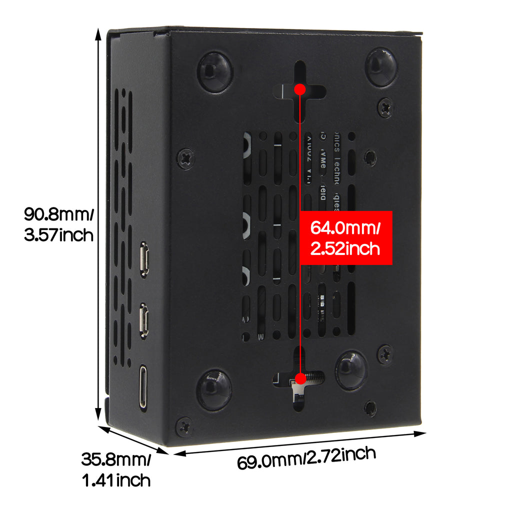 Geekworm P580 Raspberry Pi 5 PCIe Metal case Compatible with X1002 Onl