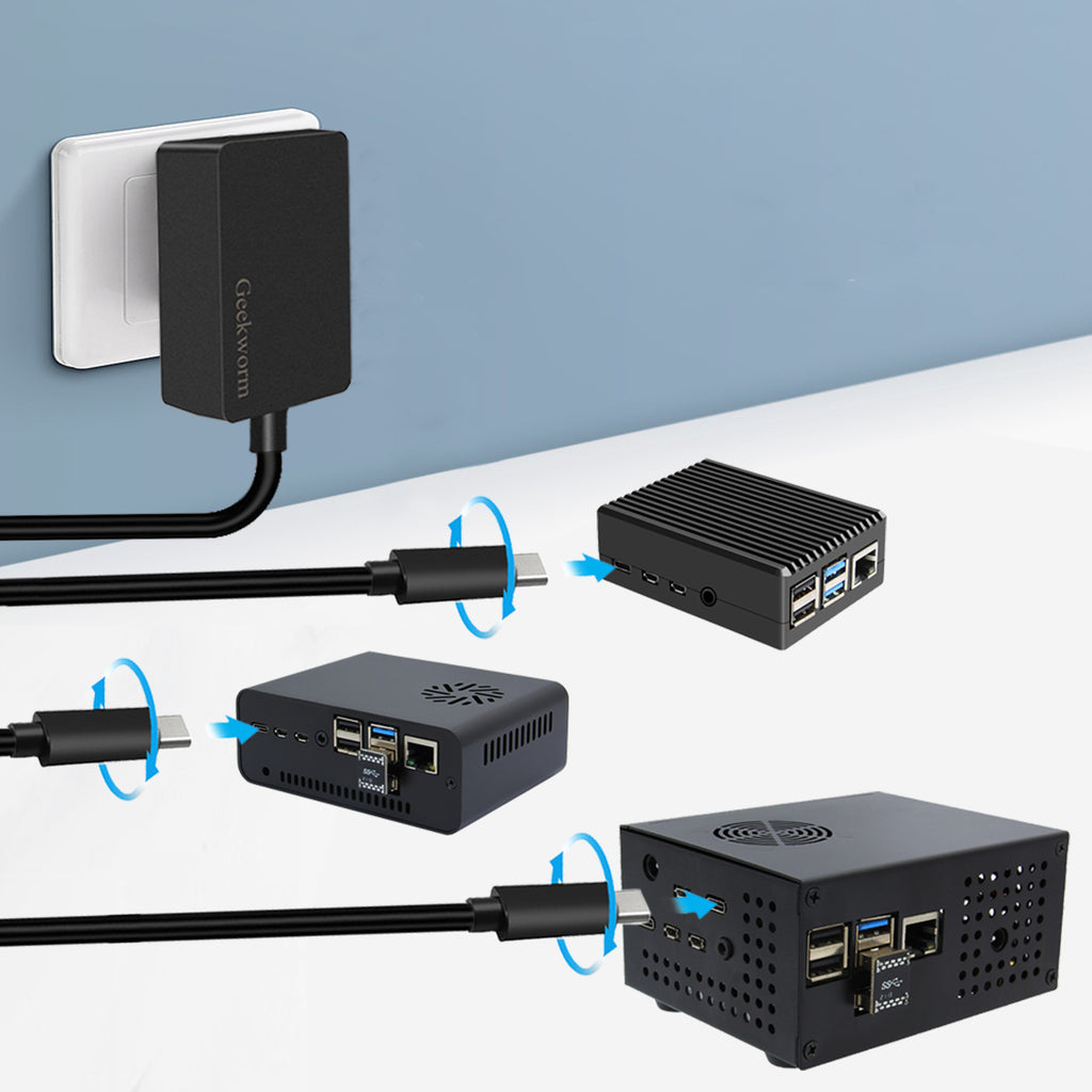 Raspberry Pi 4 20W 5V 4A Type-C Power Supply – Geekworm