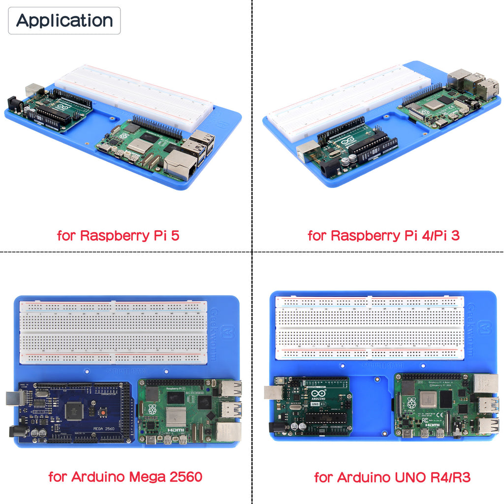 Raspberry Pi 3 B+ RAB Holder Breadboard ABS Case Education Platform – Geekworm