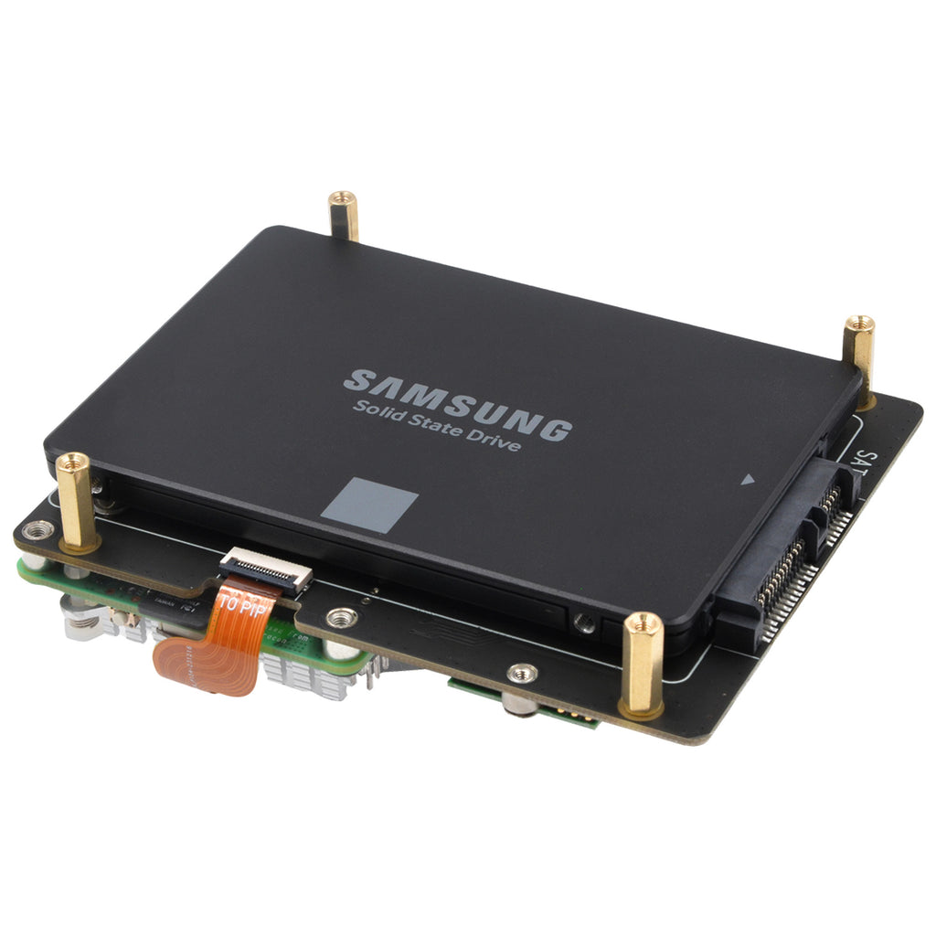 Geekworm X1006 PCIe to 2.5" SATA HDD+M.2 SATA 2280 SSD Shield for Rasp