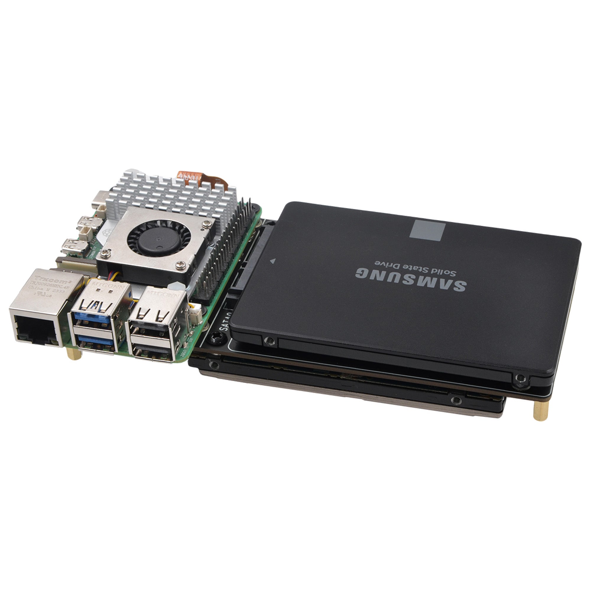 Geekworm X1007 PCIe to Dual 2.5" SATA HDD/SSD Shield for Raspberry Pi