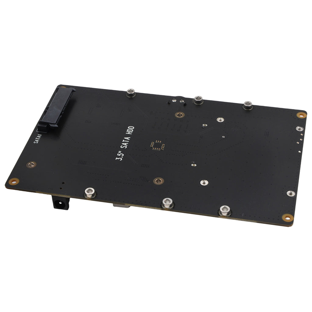 Geekworm X1008 PCIe to 2.5" SATA HDD/SSD+3.5" SATA HDD Shield for Rasp