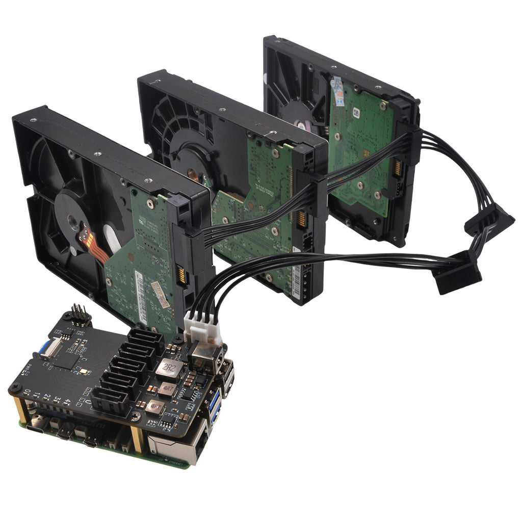 Geekworm X1009 PCIe to 5-Port SATA Shield for Raspberry Pi 5 (NOT Supp