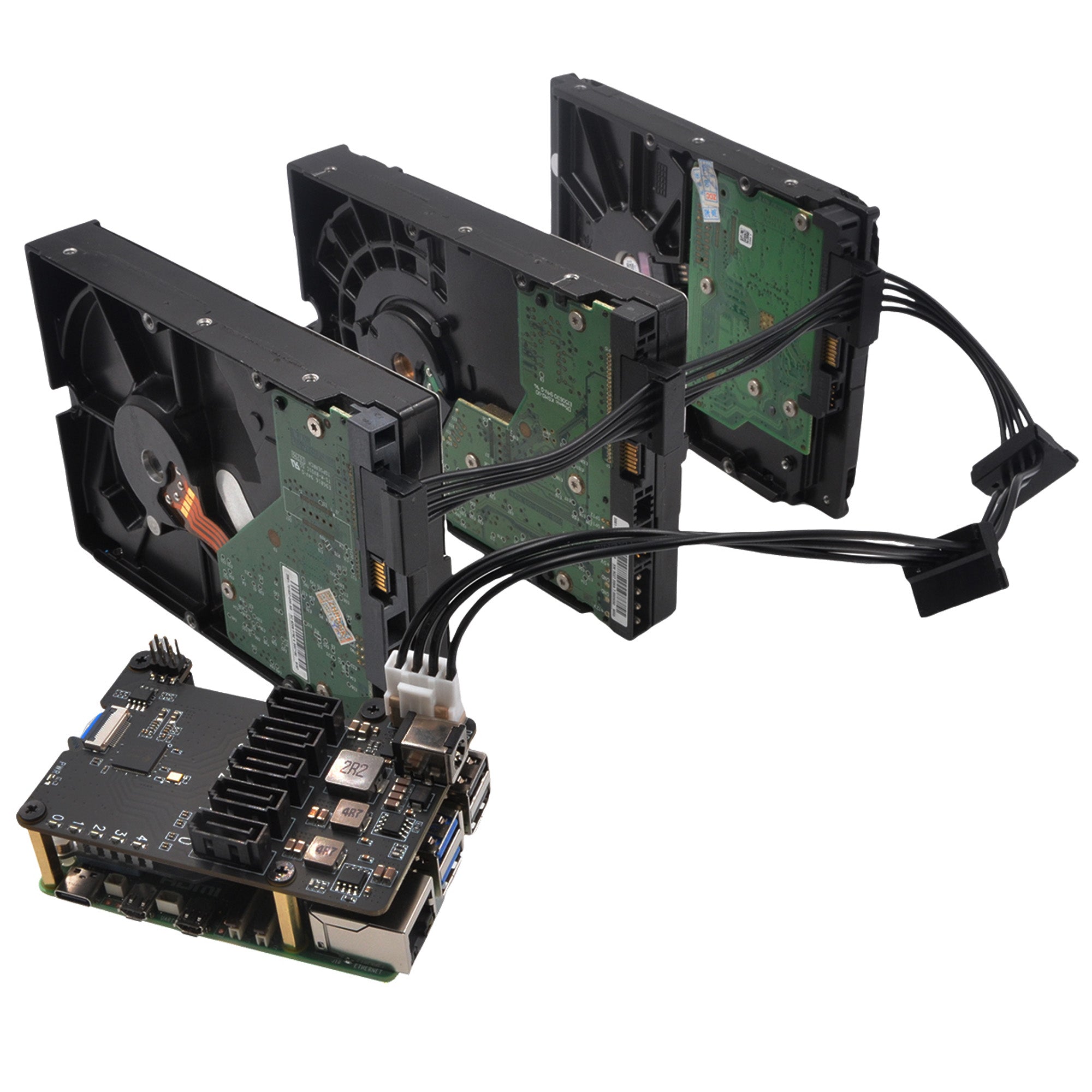 Geekworm X1009 PCIe to 5-Port SATA Shield for Raspberry Pi 5 (NOT Supp