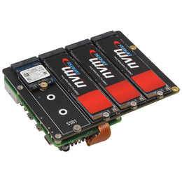 Geekworm X1011 5V PCIe to Four M.2 NVMe SSD Board for Raspberry Pi 5