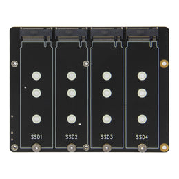 Geekworm X1011 PCIe to Four M.2 NVMe SSD Board for Raspberry Pi 5