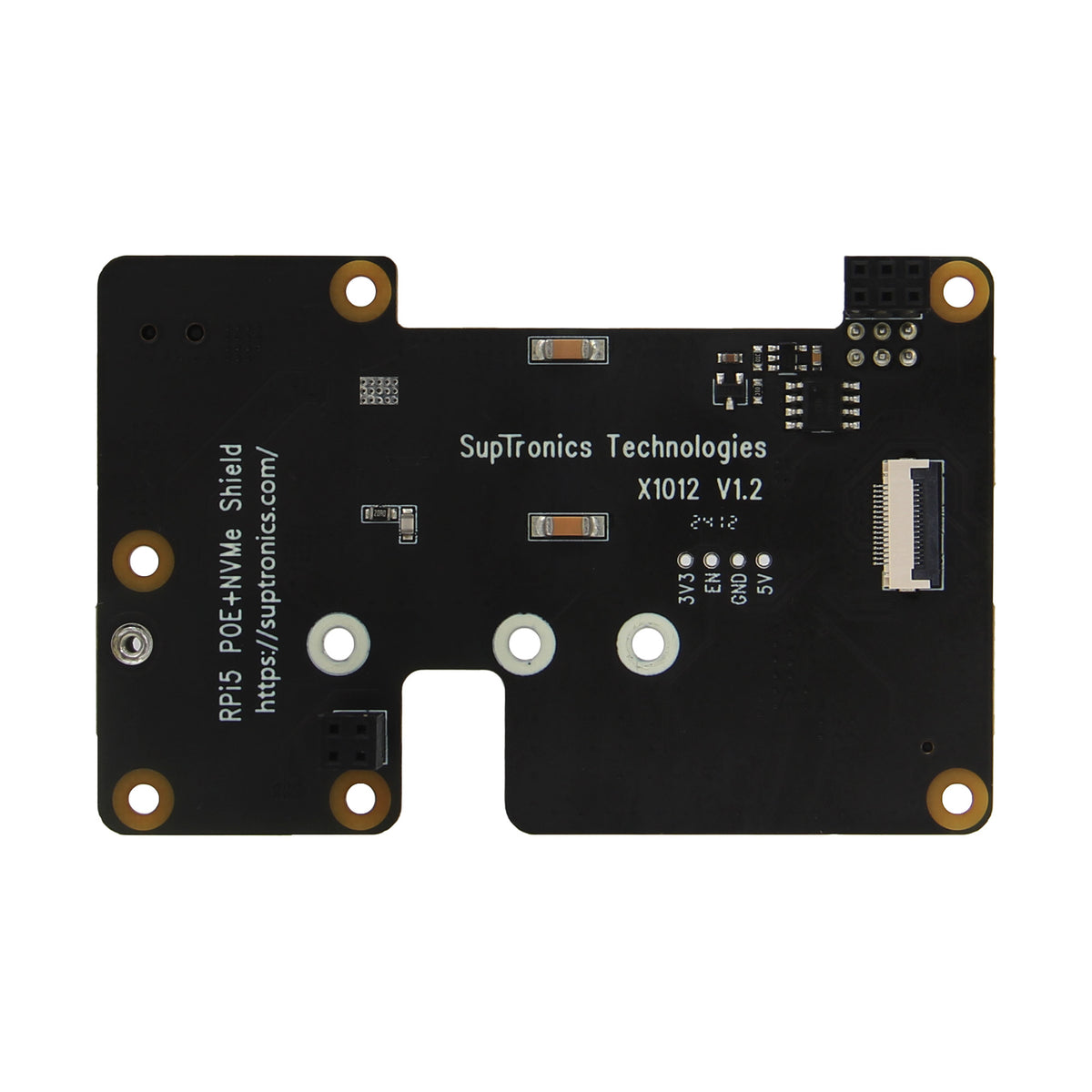 Geekworm X1012 PCIe to NVMe+POE Shield for Raspberry Pi 5