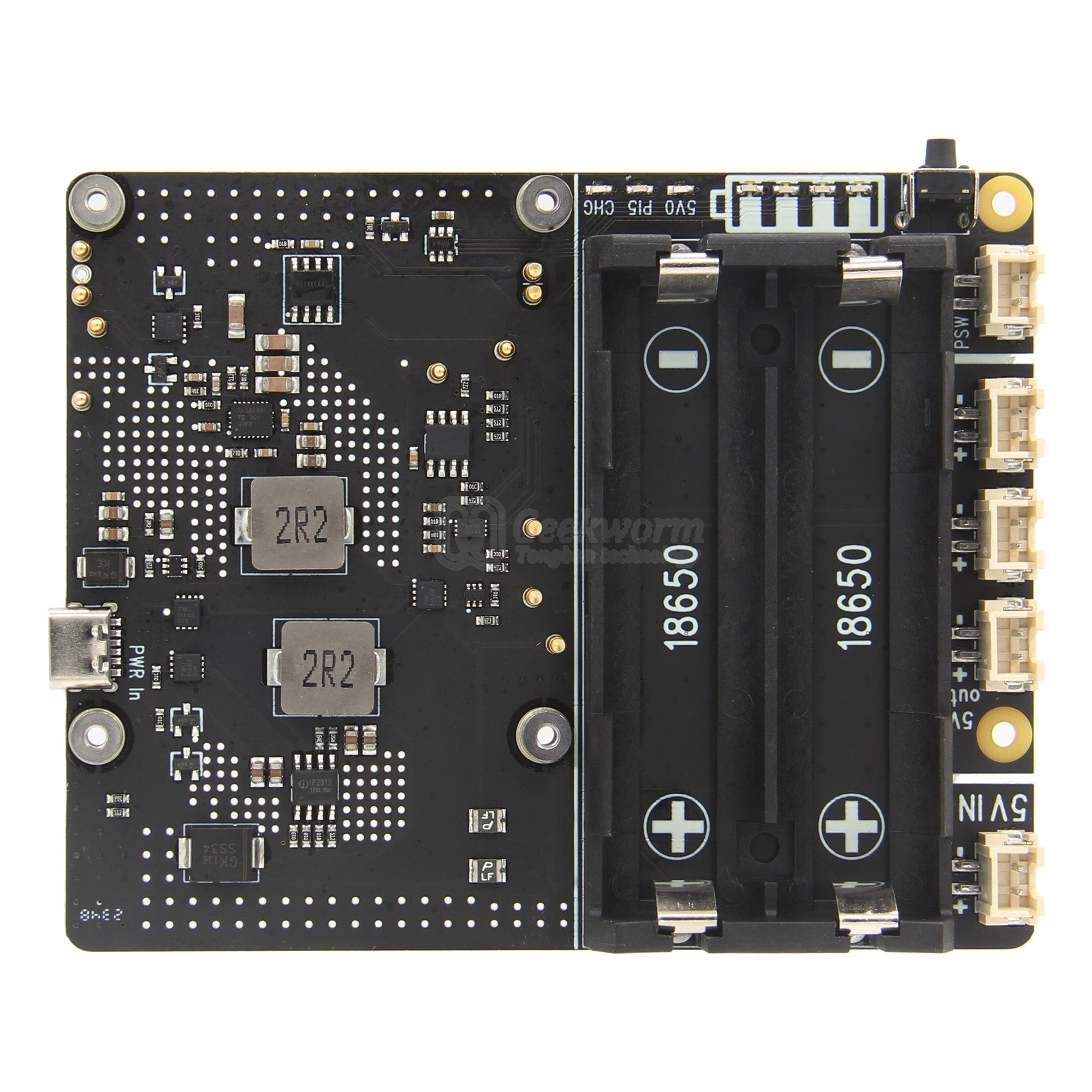 Geekworm X1201 2-Cell 18650 5.1V 5A UPS Shield for Raspberry Pi 5 Seri