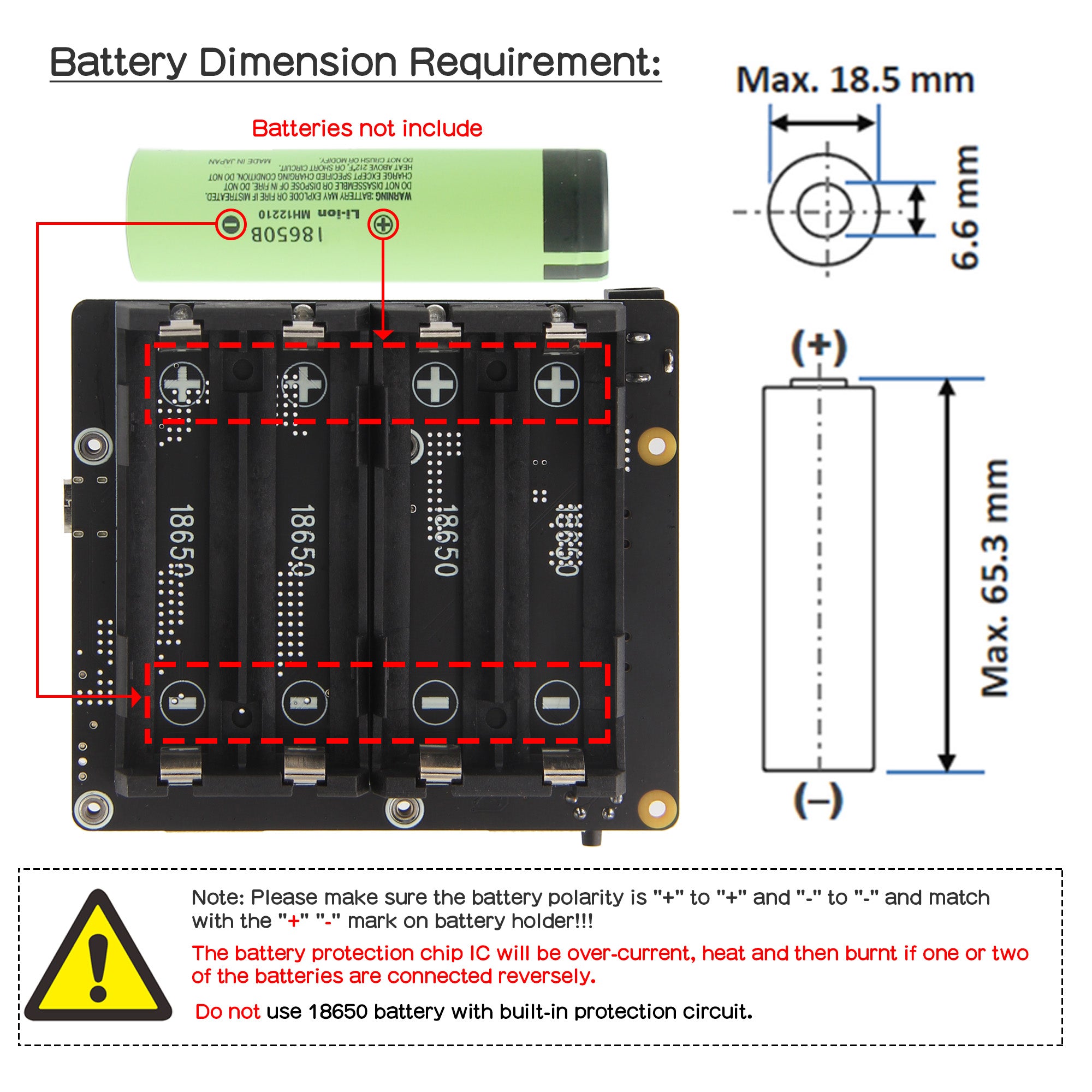 Geekworm X1202 4-Cell 18650 5.1V 5A UPS HAT for Raspberry Pi 5