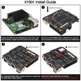 Geekworm X1501 CM5 IO Carrier Board for Raspberry Pi Compute Module 5