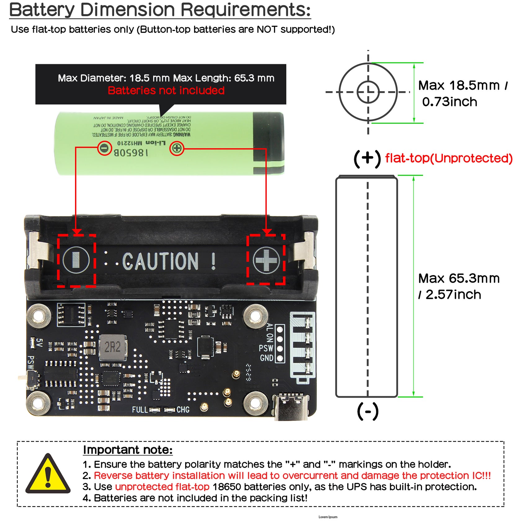 Geekworm X306 V1.3 18650 UPS Expansion Board for Raspberry Pi Zero 2W