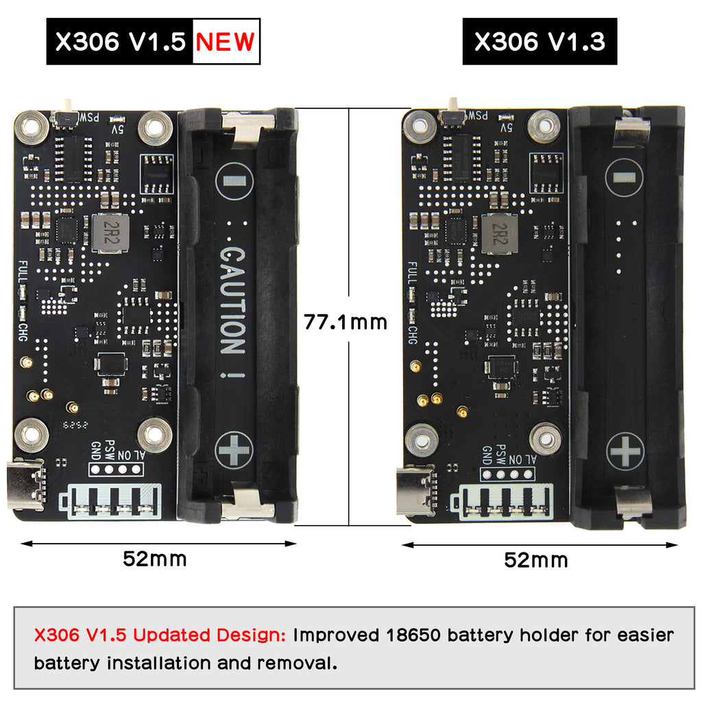 Geekworm X306 18650 UPS Expansion Board & USB HUB for Raspberry Pi Zer