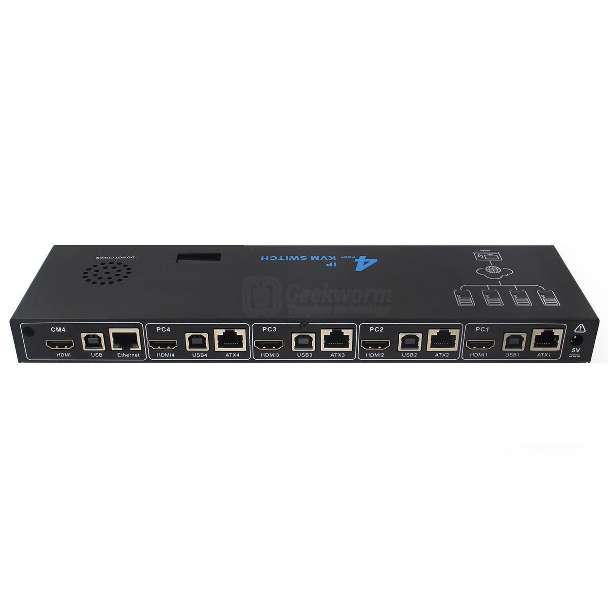 Geekworm X680 4-port IP KVM Switch for Raspberry Pi Compute Module 4(C