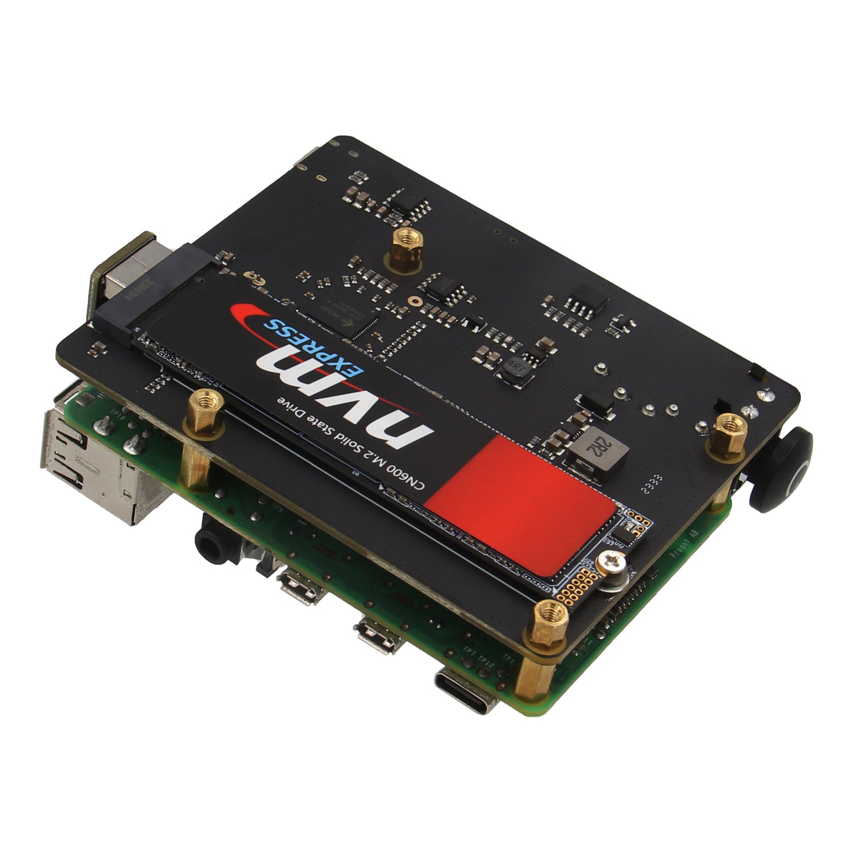 Geekworm X873 V2.0 M.2 NVME SSD Storage Expansion Board for Raspberry