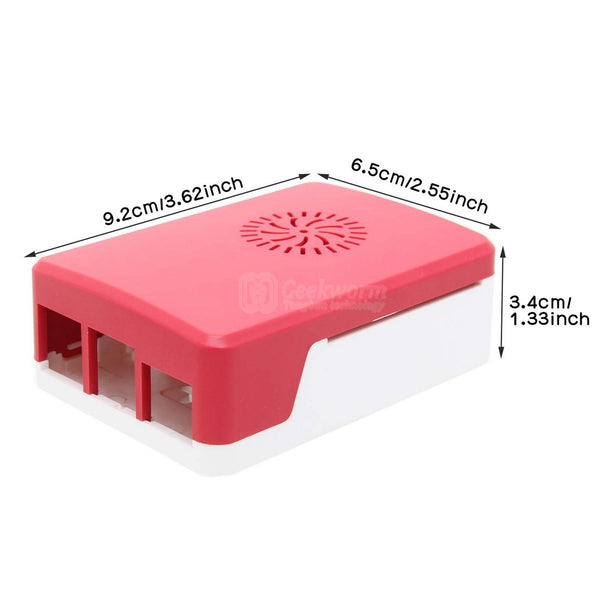 Raspberry Pi 4 Protective Red and White ABS Case (P233) – Geekworm