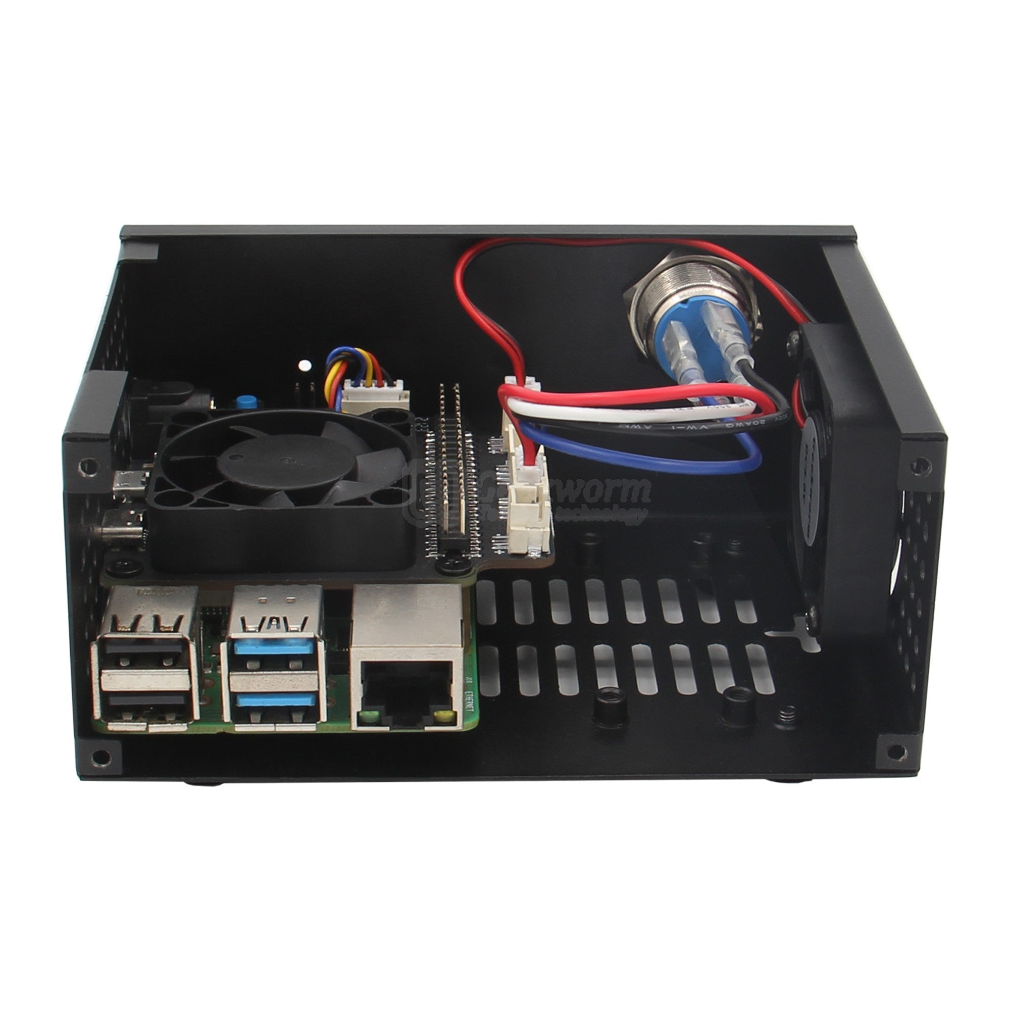 Geekworm X728-C1 Metal Case with Cooling Fan & Power Switch for Raspbe