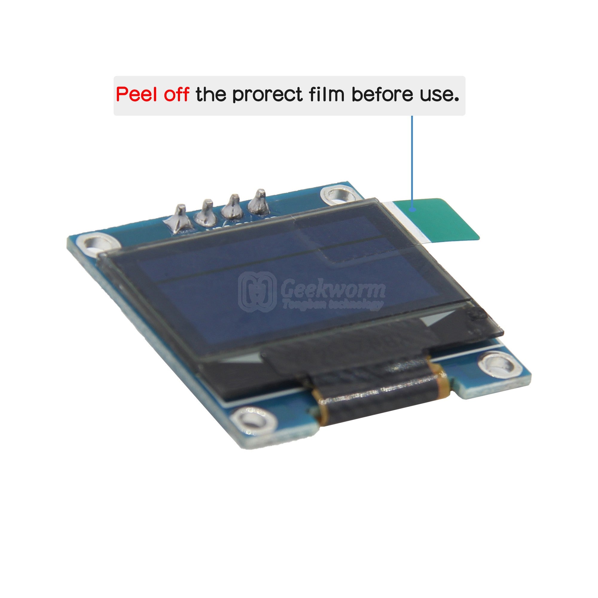 0.96 Inch 128x64 Pixels OLED Display Module – Geekworm