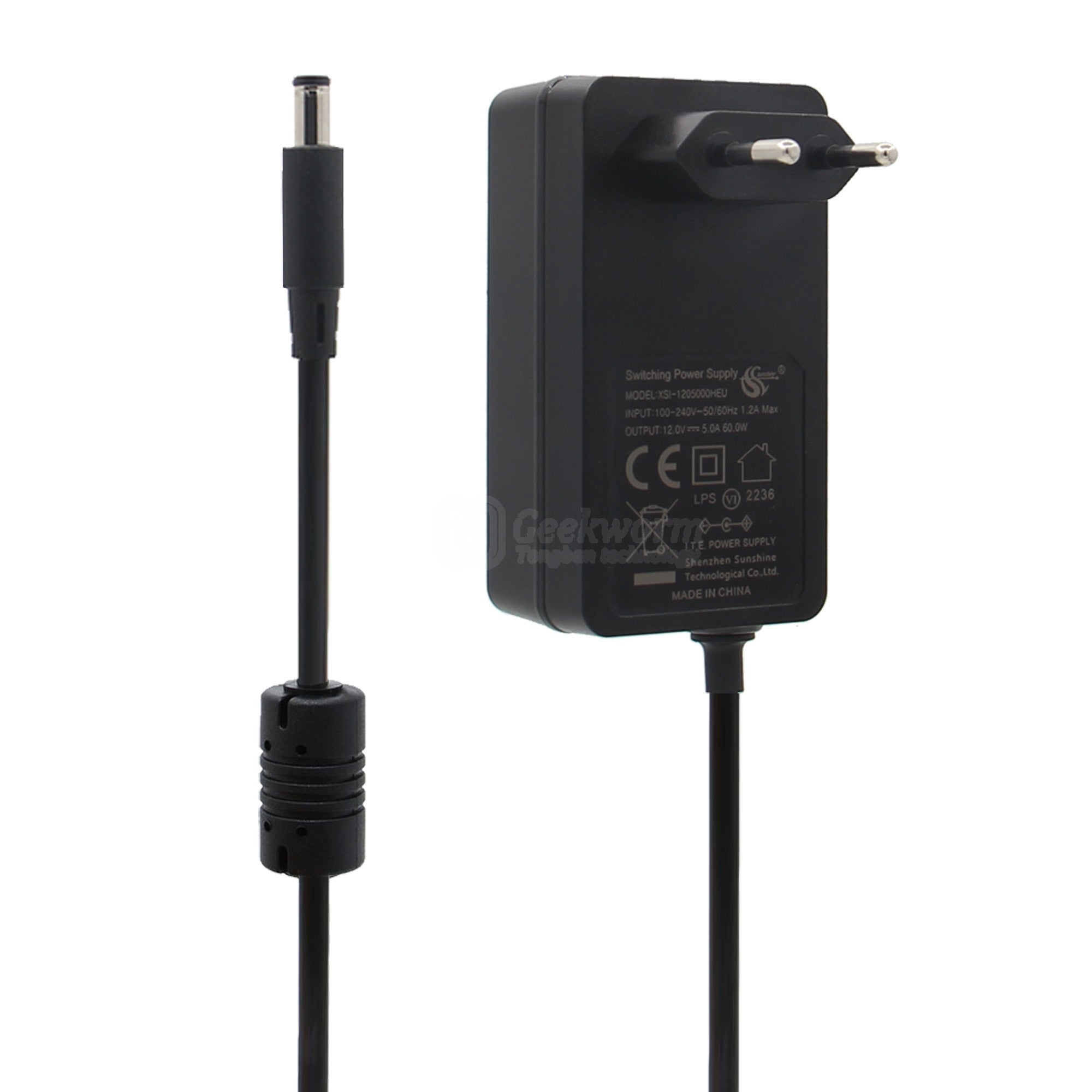 Geekworm DC 5521 60W 12V 5A Power Supply (PSU60)