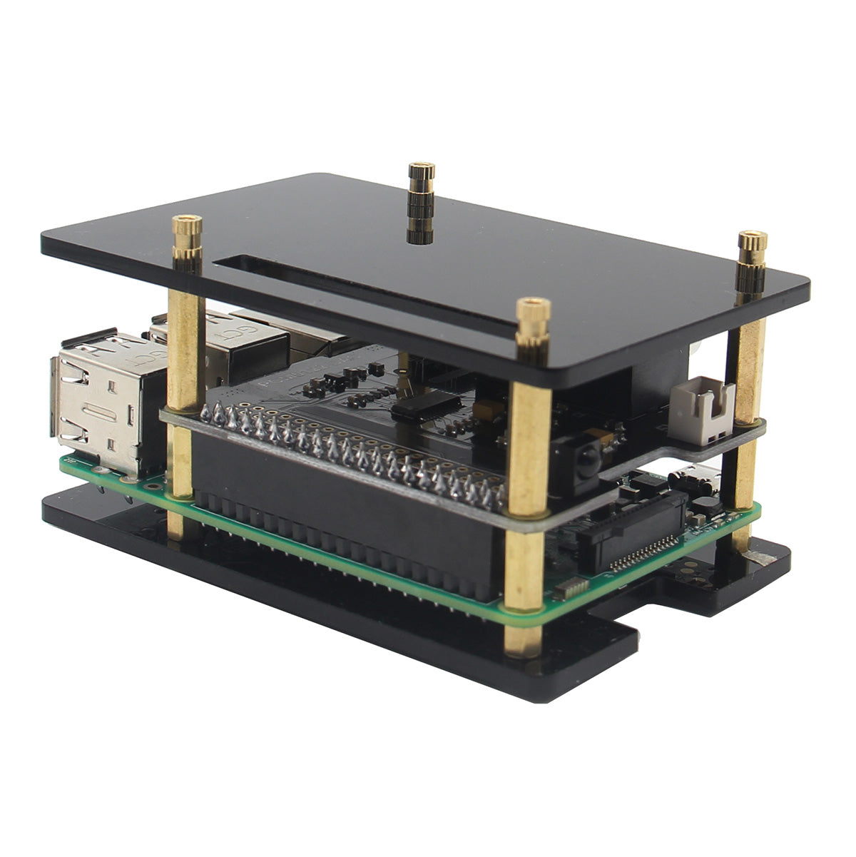 Raspberry Pi HAT Size Protective Acrylic Case – Geekworm