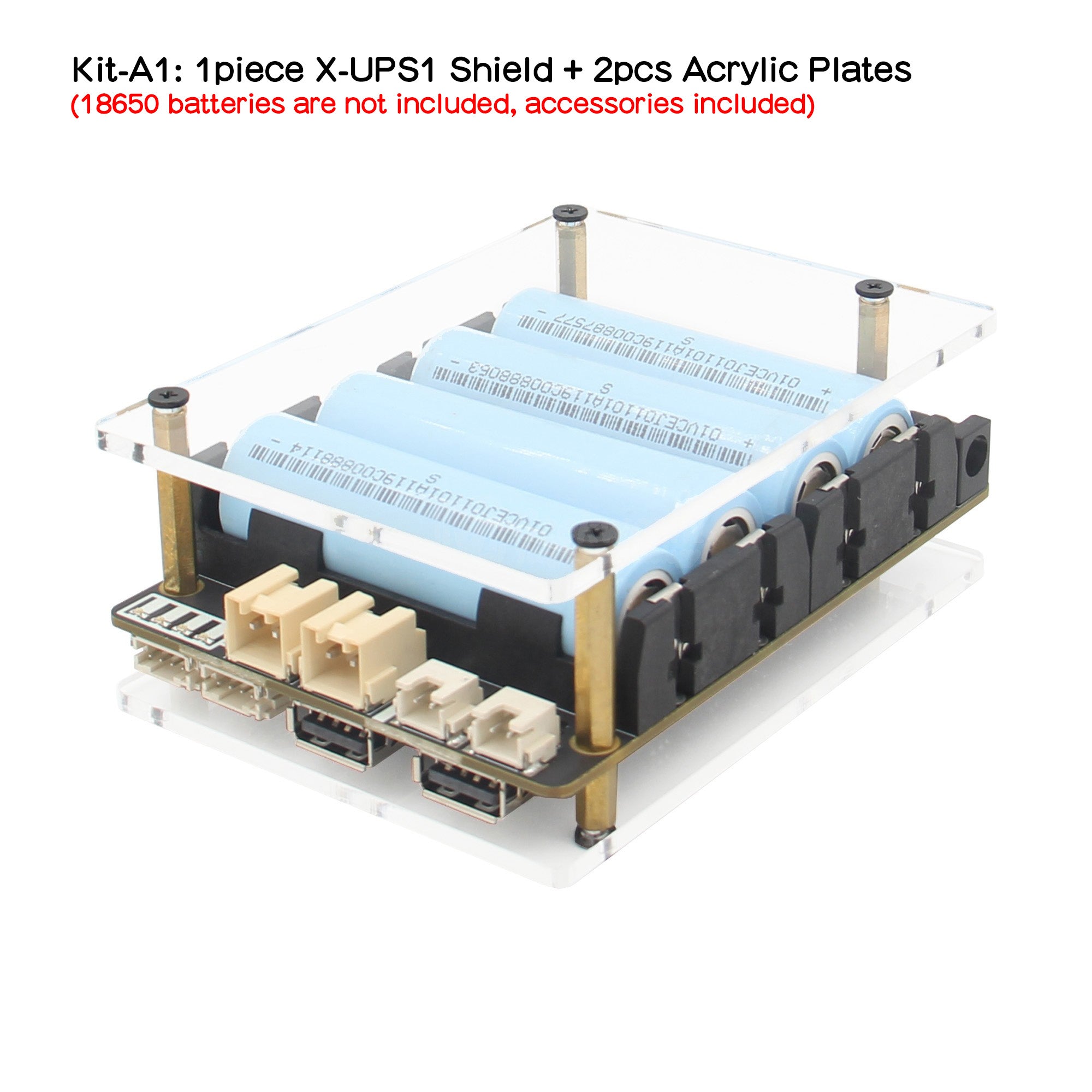 Geekworm X-UPS1 12V/5V Dual Output Universal SBC Stackable UPS Shield