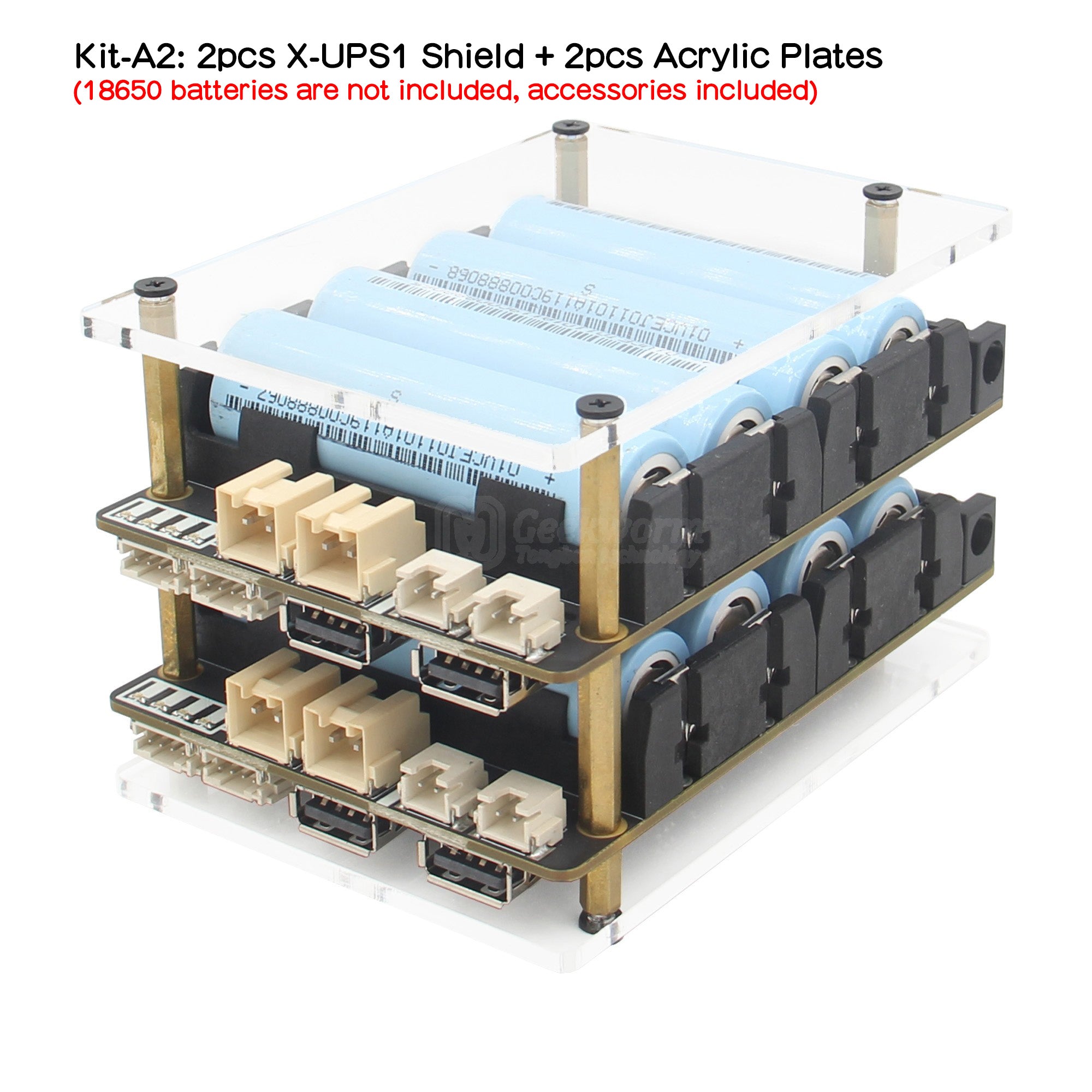 Geekworm X-UPS1 12V/5V Dual Output Universal SBC Stackable UPS Shield